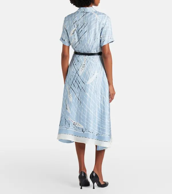 Altuzarra Kiera Printed Silk Shirt Dress