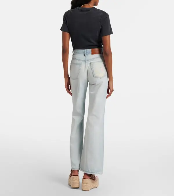 Chloé Faded Wide-leg Jeans