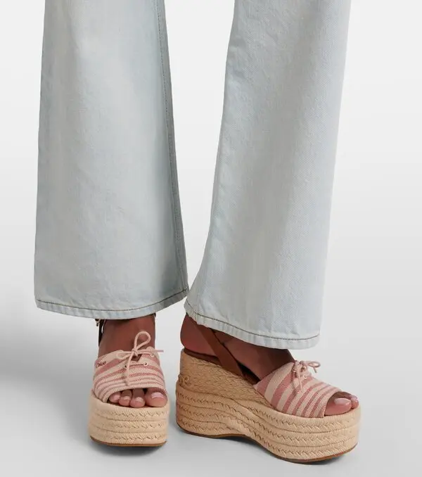 Chloé Faded Wide-leg Jeans - Blue