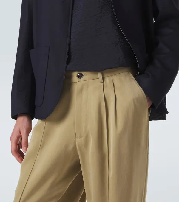 Giorgio Armani Pleated Wide-leg Trousers