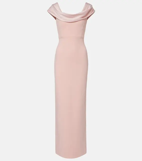 Solace London Adele Satin-trimmed Gown - Pink