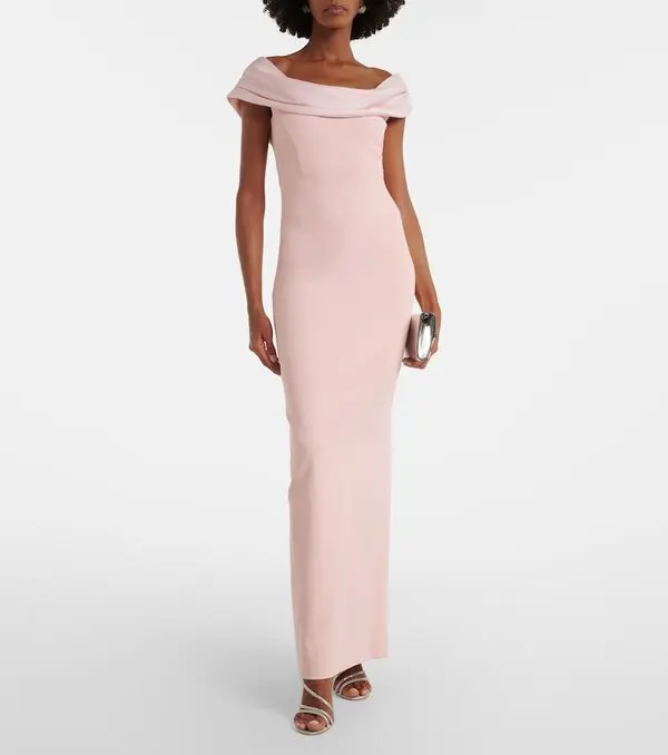 Solace London Adele Satin-trimmed Gown