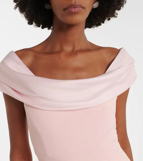 Solace London Adele Satin-trimmed Gown