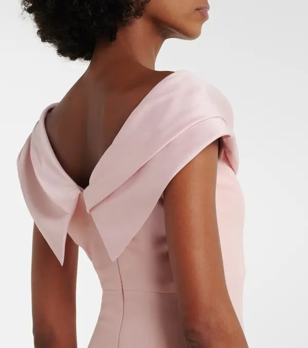 Solace London Adele Satin-trimmed Gown