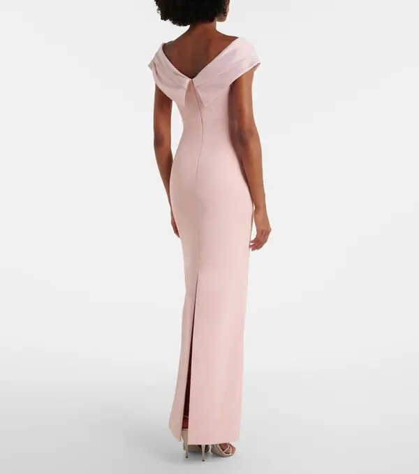 Solace London Adele Satin-trimmed Gown