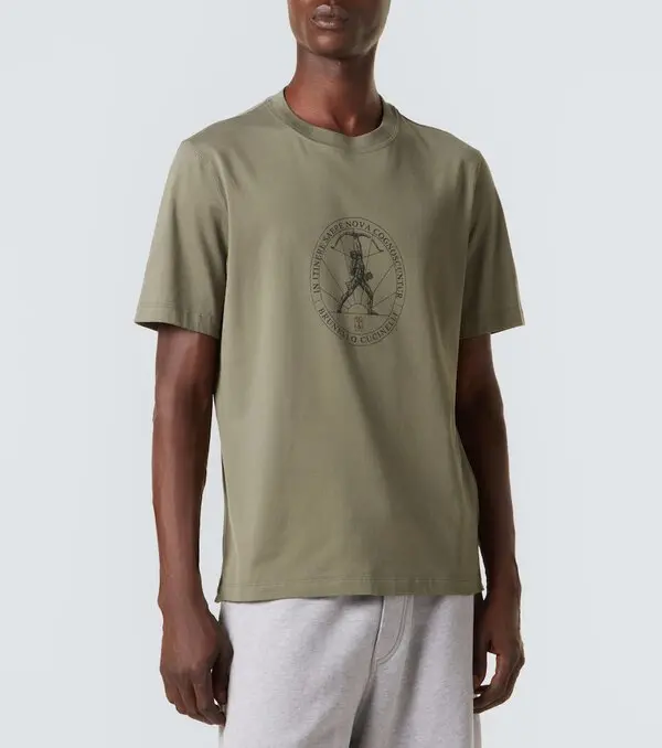 Brunello Cucinelli Printed Cotton Jersey T-shirt