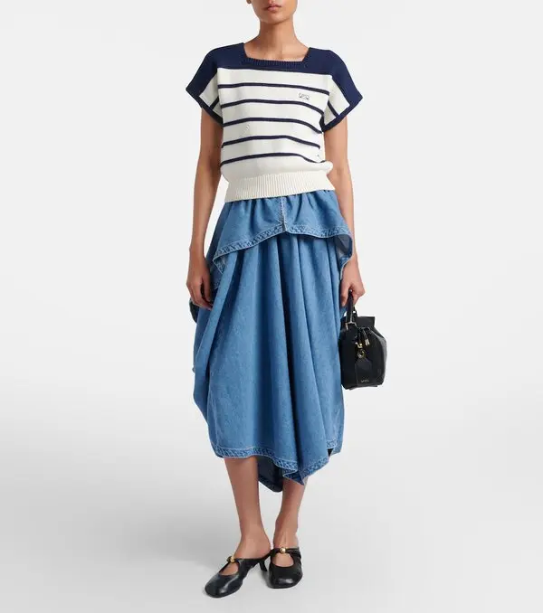Loewe Striped Cotton And Wool Sweater