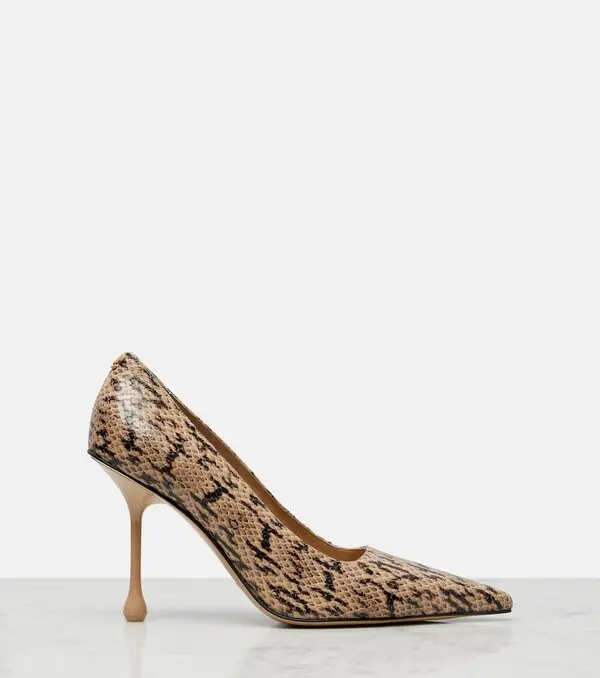 JIMMY CHOO Ixia Snake-effect Leather Pumps - Beige