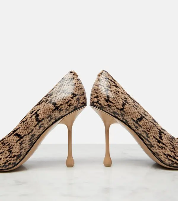 JIMMY CHOO Ixia Snake-effect Leather Pumps - Beige