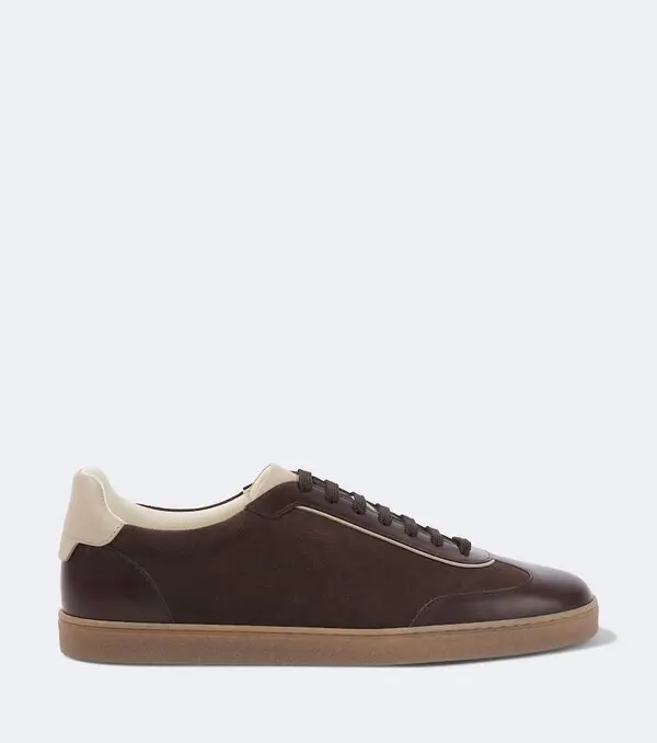 Brunello Cucinelli Suede Lace-up Sneakers - Brown