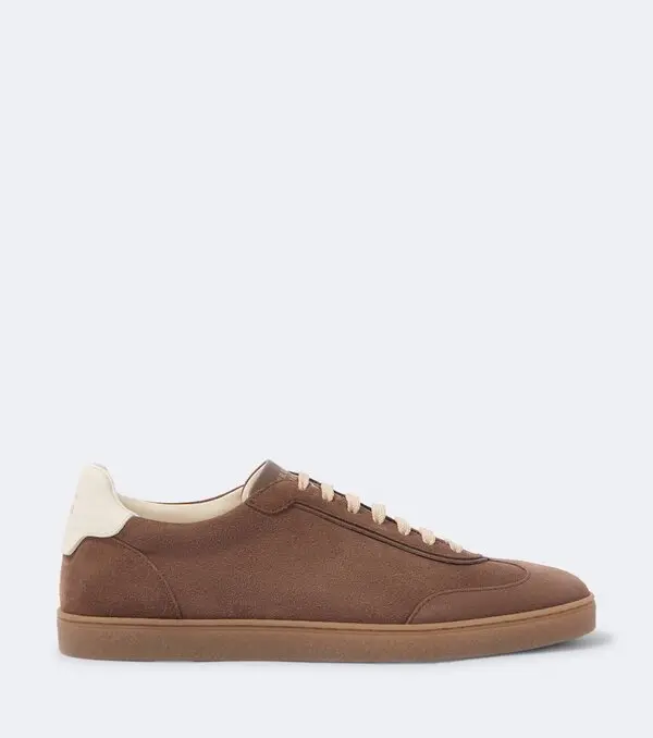 Brunello Cucinelli Suede Lace-up Sneakers - Brown