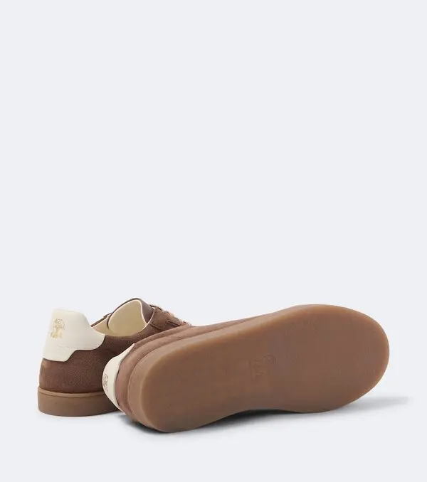 Brunello Cucinelli Suede Lace-up Sneakers - Brown
