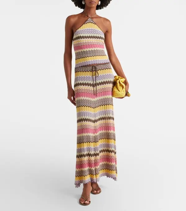 Faithfull The Brand Lamé Maxi Skirt
