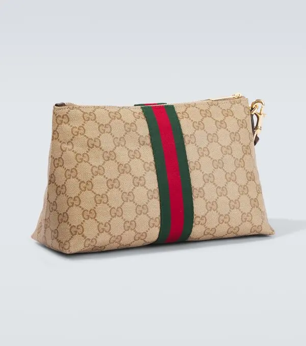 Gucci Small Gg Canvas Pouch - Beige