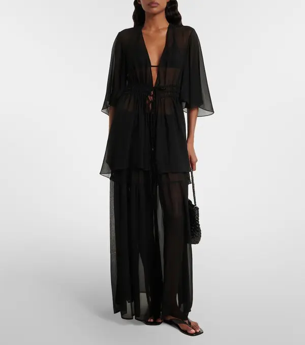 ERES Silk Chiffon Maxi Skirt