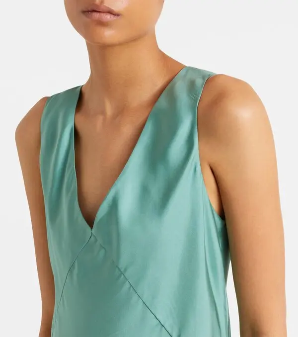 Asceno Silk Twill Slip Dress