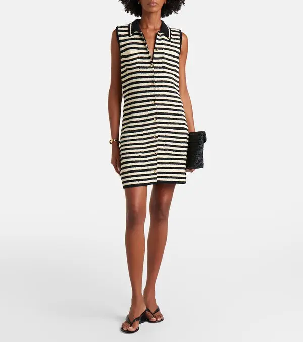 Altuzarra Mamie Striped Cotton-blend Polo Dress