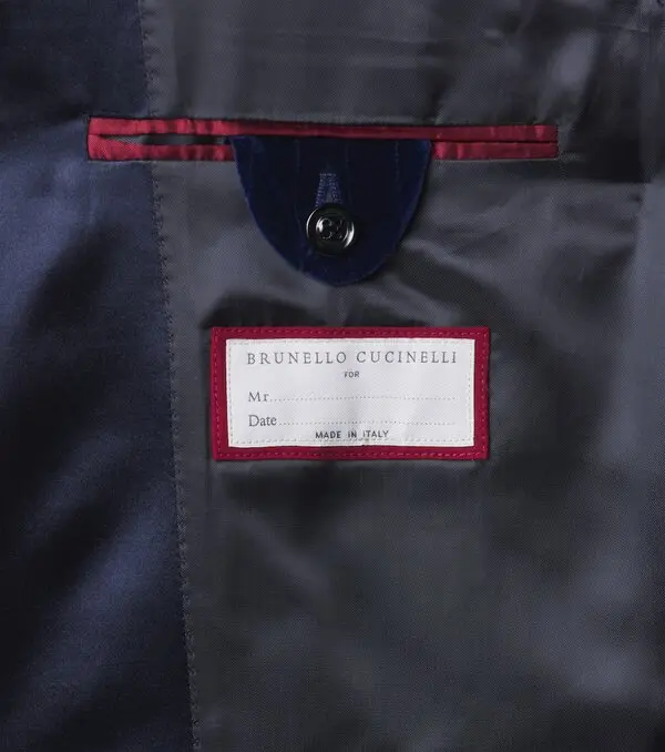 Brunello Cucinelli Pinstripe Cotton Velvet Tuxedo Jacket
