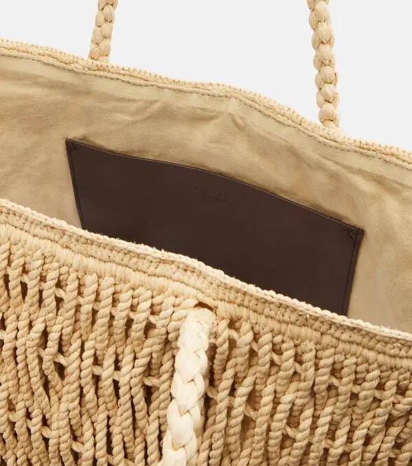 THE ROW Georgica Raffia Tote Bag - Beige