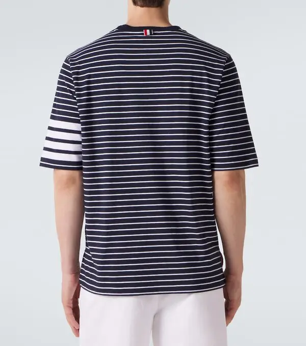 Thom Browne 4-bar Striped Cotton T-shirt