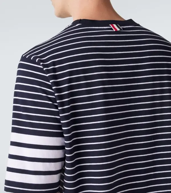 Thom Browne 4-bar Striped Cotton T-shirt