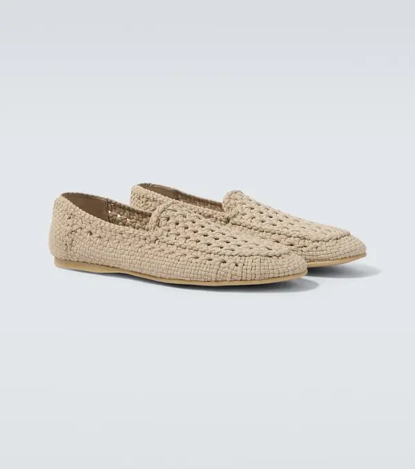 Dolce & Gabbana Woven Loafers - Beige