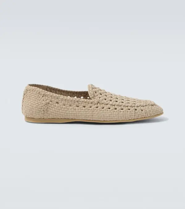 Dolce & Gabbana Woven Loafers - Beige