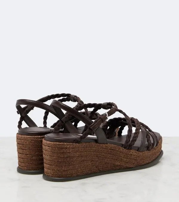 JIMMY CHOO Nyra Suede Espadrille Wedges