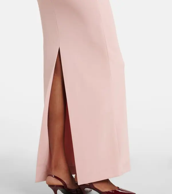 Solace London Sabina Off-shoulder Gown In Pale - Pink