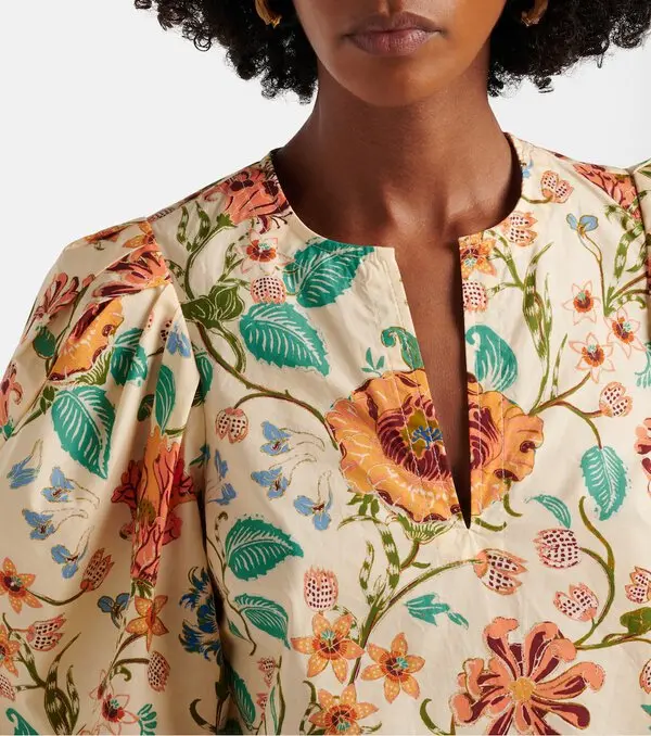 Ulla Johnson Florielle Floral Cotton Top