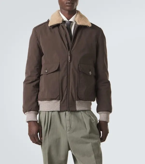 Brunello Cucinelli Shearling-trimmed Blouson Jacket