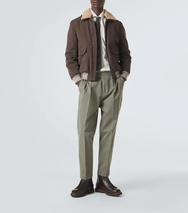 Brunello Cucinelli Shearling-trimmed Blouson Jacket