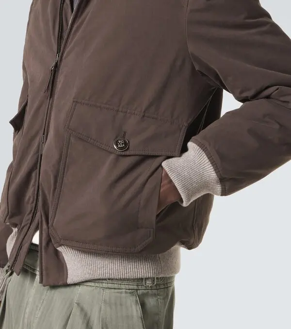 Brunello Cucinelli Shearling-trimmed Blouson Jacket - Brown