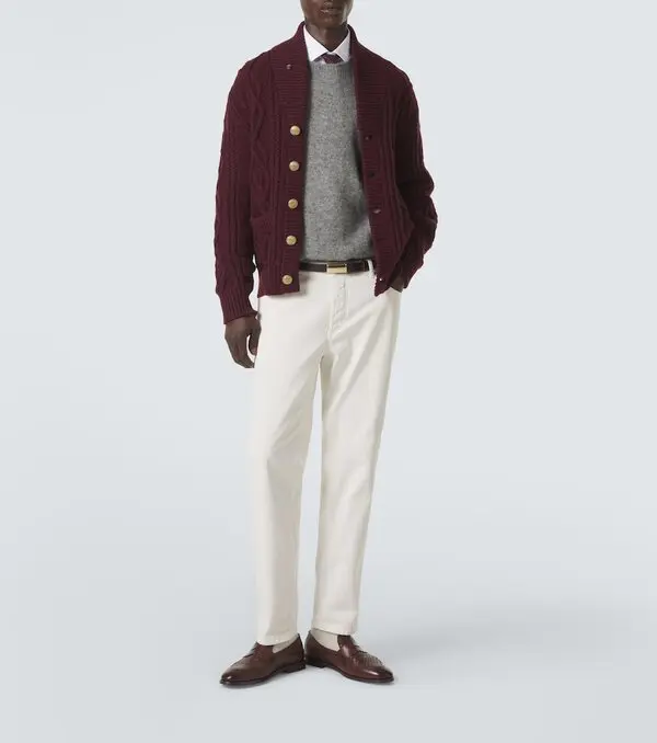 Brunello Cucinelli Alpaca, Cashmere, And Wool-blend Crewneck Sweater