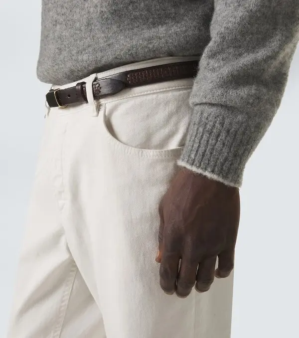 Brunello Cucinelli Alpaca, Cashmere, And Wool-blend Crewneck Sweater