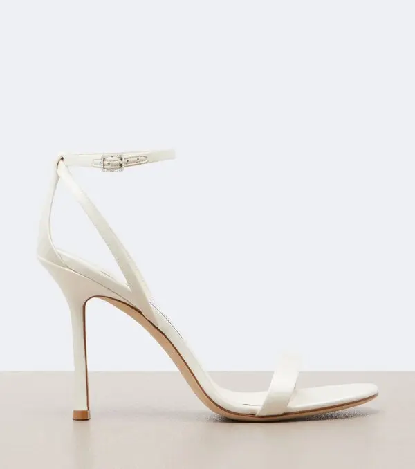 JIMMY CHOO Moza Satin Sandals - White
