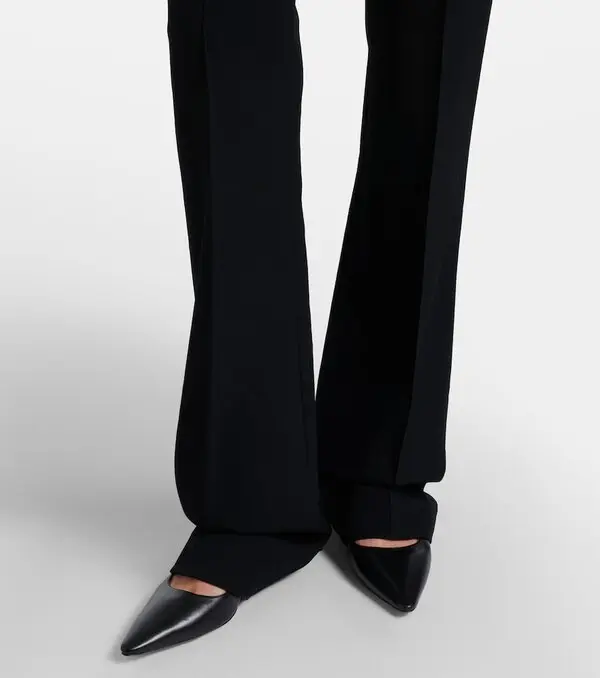 THE ROW Fabien Wool Cady Flared Pants