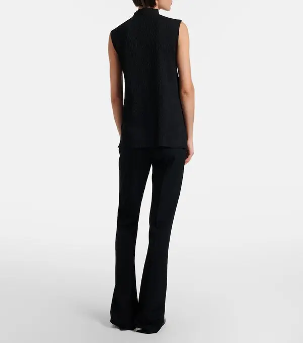 THE ROW Wool Cady Flared Trousers