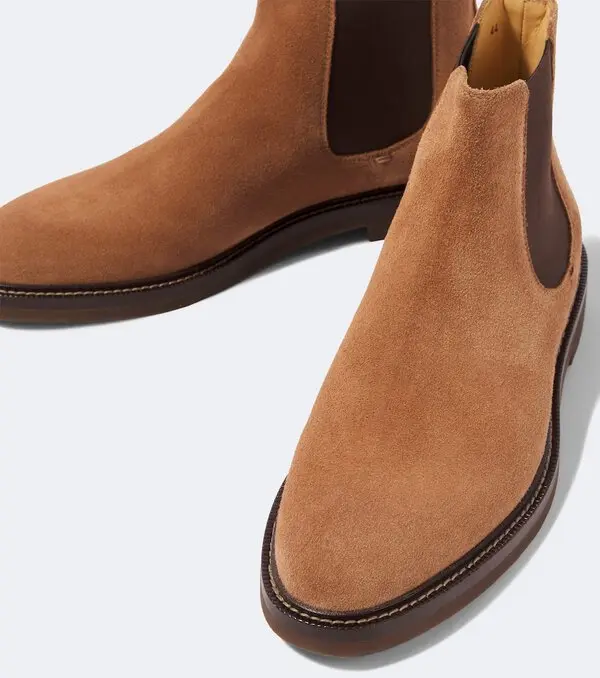 Brunello Cucinelli Suede Chelsea Boots - Brown