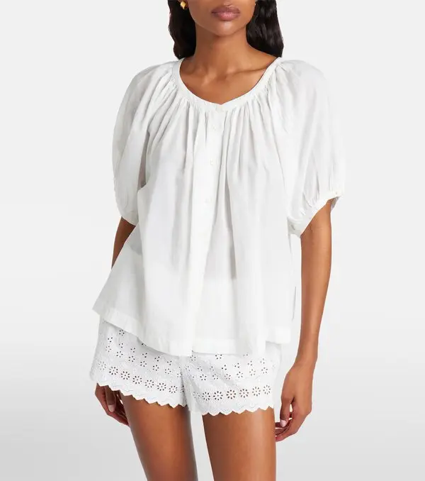 DÔEN June Cotton-blend Top - White