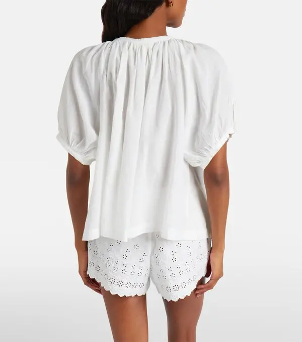 DÔEN June Cotton-blend Top - White