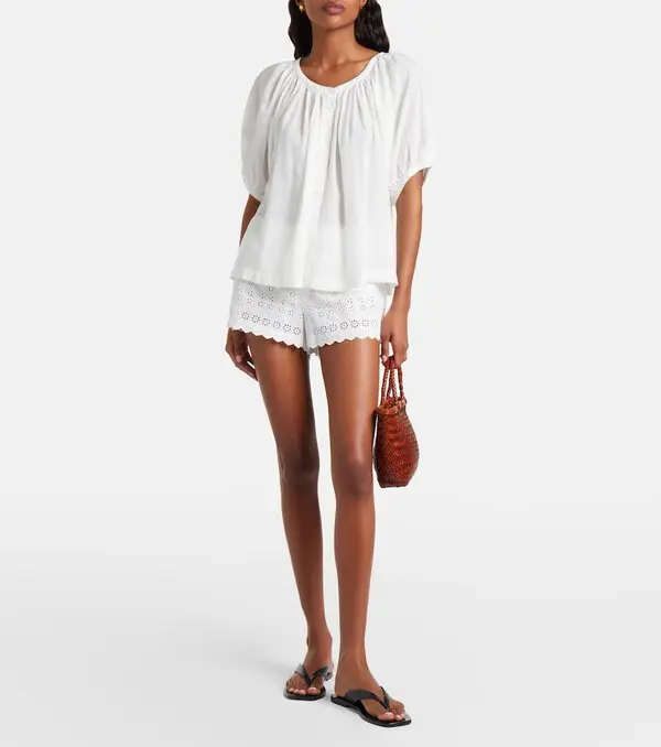 DÔEN June Cotton-blend Top - White