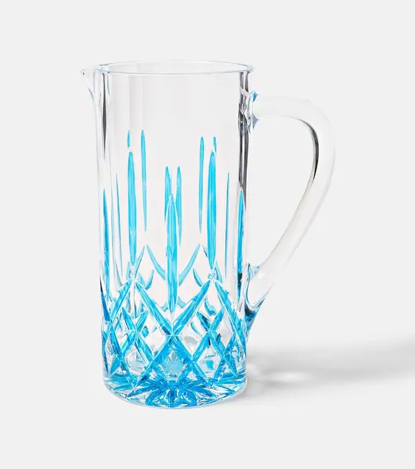 LES-OTTOMANS Crystal Pitcher - Blue