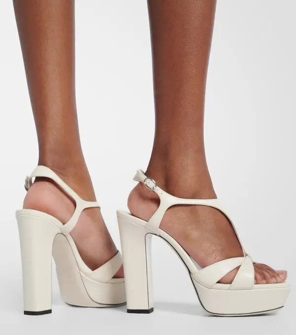 JIMMY CHOO Kesia Leather Platform Sandals