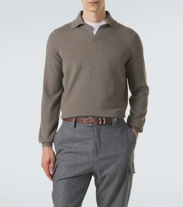 Brunello Cucinelli Cashmere Polo Sweater