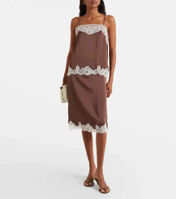 Faithfull The Brand Marisol Lace-trimmed Midi Skirt