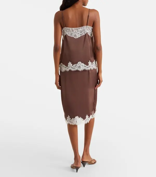 Faithfull The Brand Marisol Lace-trimmed Midi Skirt
