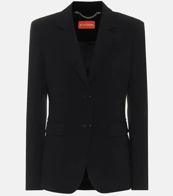 Altuzarra Fenice Blazer In Titan Melange - Black