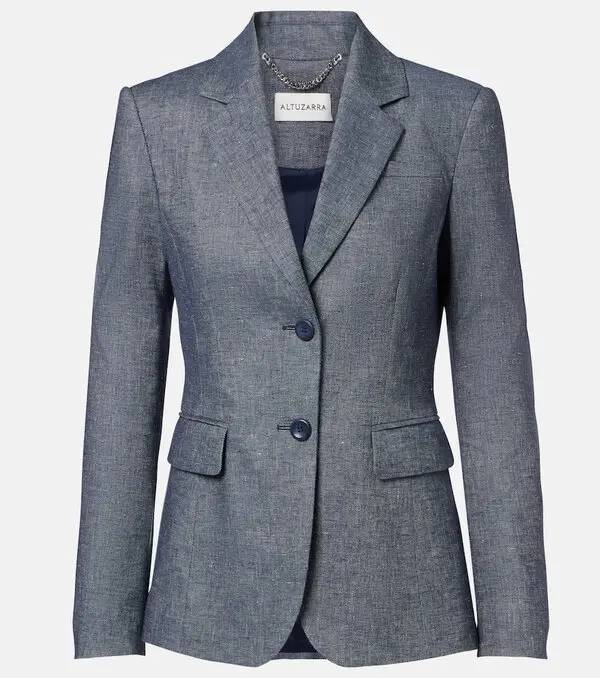 Altuzarra Fenice Blazer In Titan Melange - Blue
