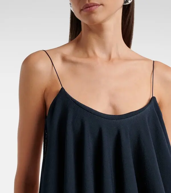 Jacquemus Voile Open-back Jersey Top - Blue